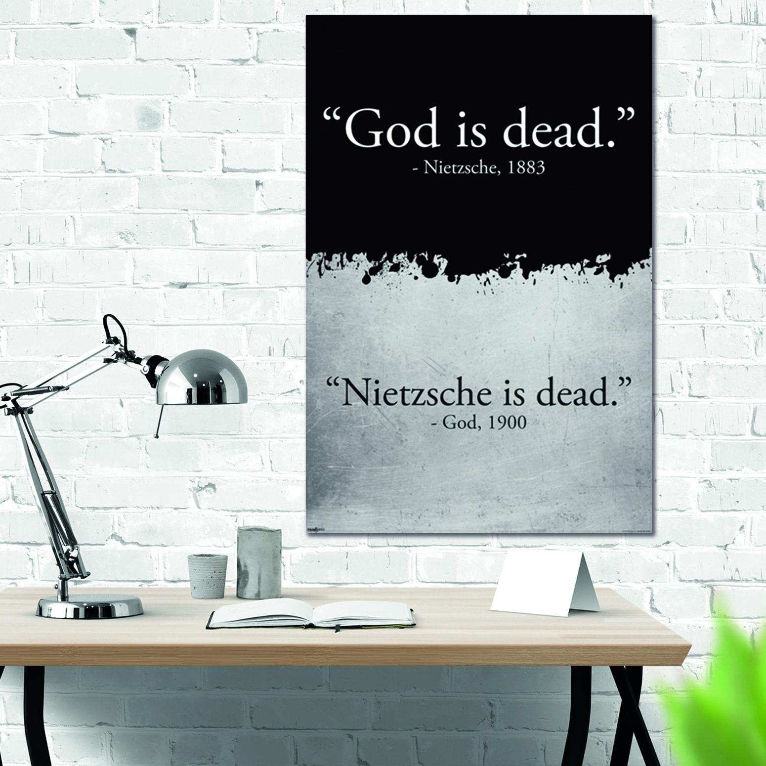 God is Dead Nietzsche is Dead Poster – Wallister - Poster & More