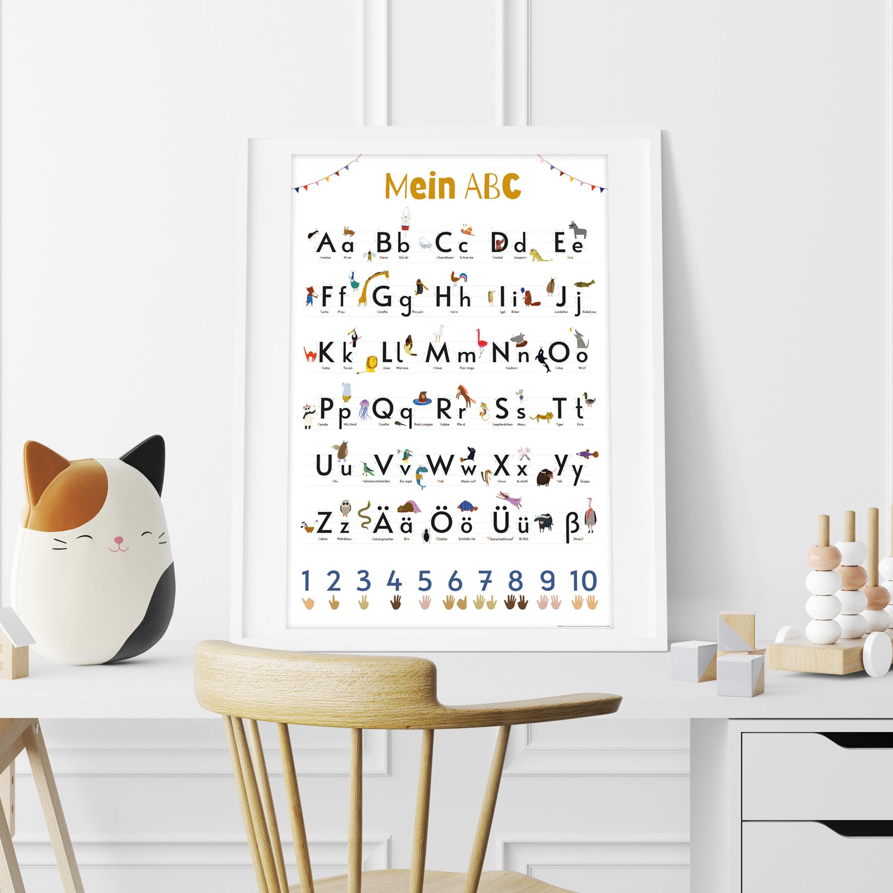 Das ABC Poster für Kinder | Wallister.de – Wallister - Poster & More