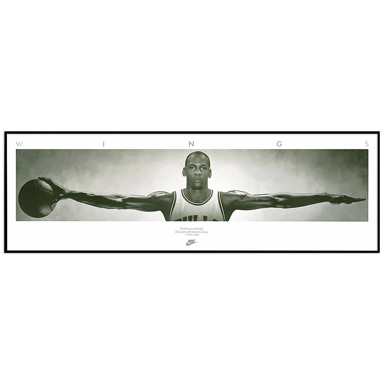 Michael Jordan Wings - gerahmt Rahmenfarbe Schwarz matt – Wallister ...